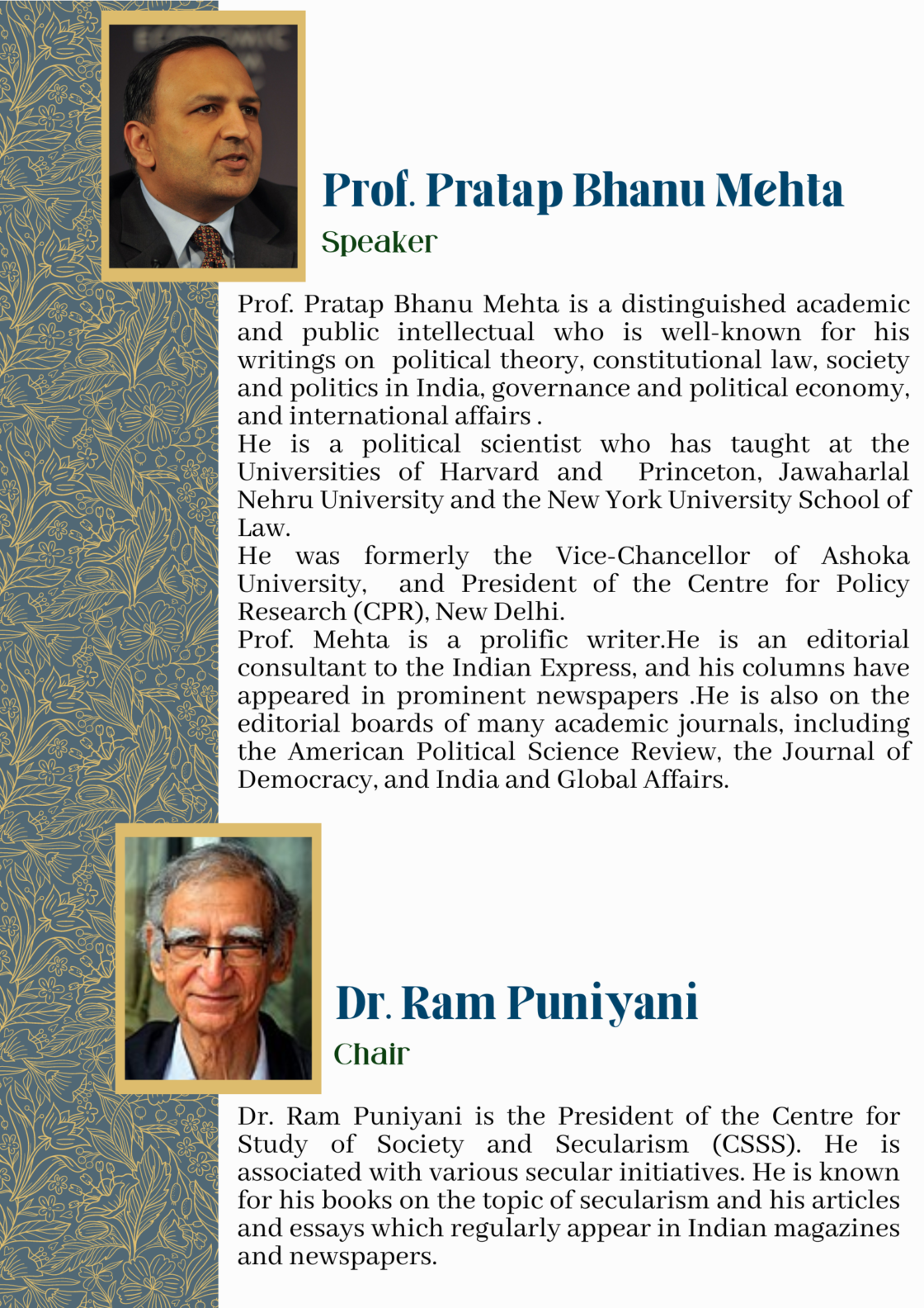 21st Dr. Asghar Ali Engineer Memorial Lecture - Centre for Study of ...